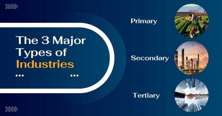 The 3 Major Types of Industries – Primary, Secondary & Tertiary