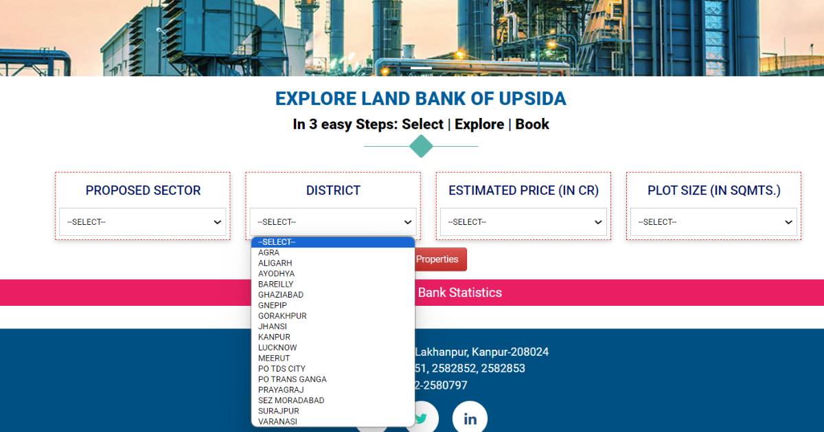 UPSIDC: How to find vacant plots in Industrial areas and apply for plot ...