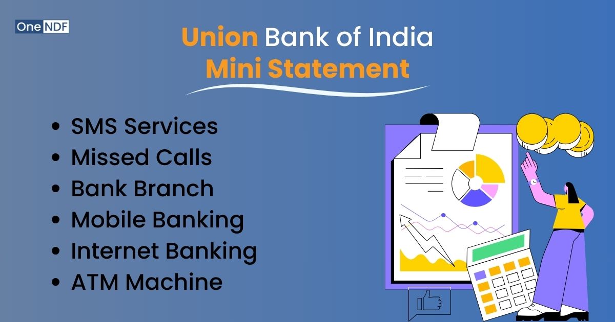 Union Bank of India Mini Statement By Missed Call & SMS Services